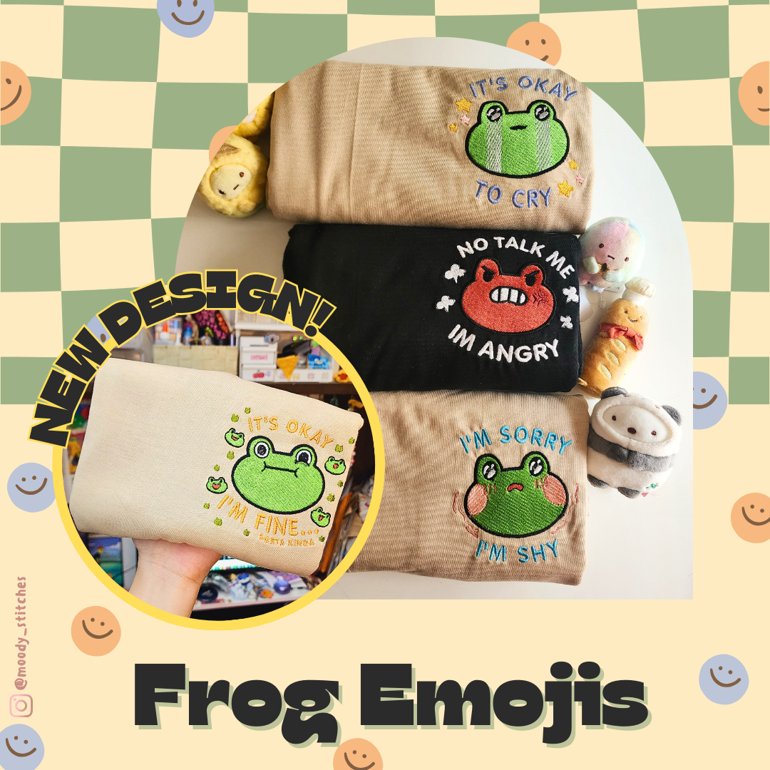 Moody Designs - Frog Emojis – Moody Stitches